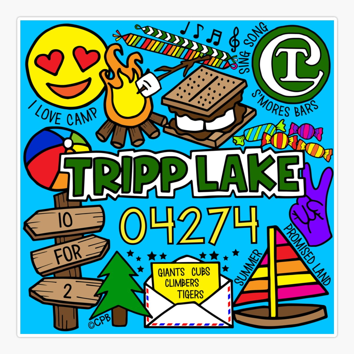Stickly Tripp Lake Sticker, Phone Decal Water Bottle Stickers Car ...