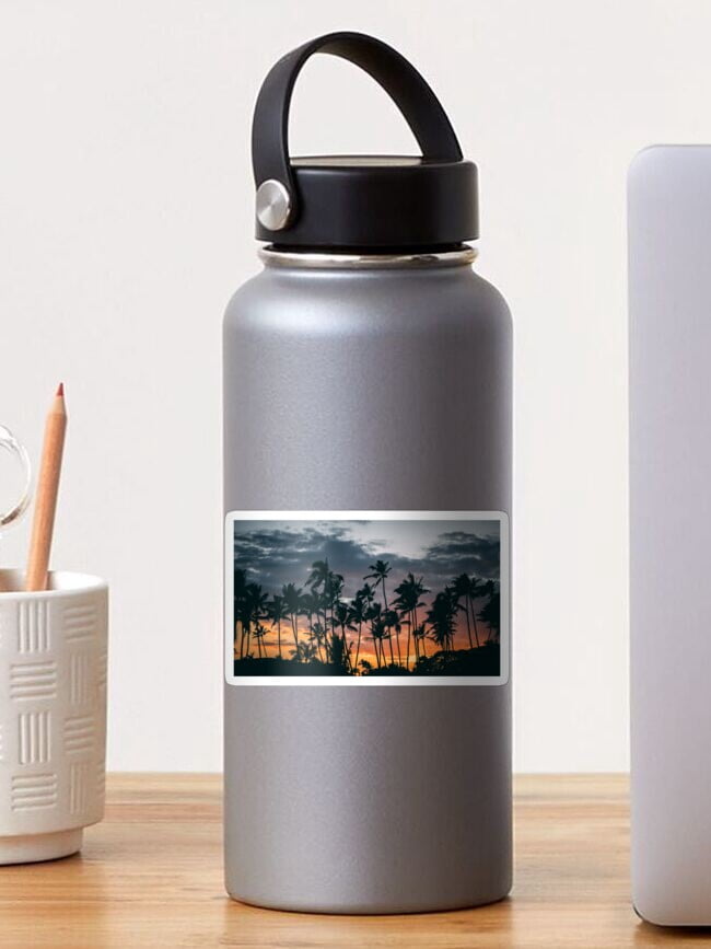 Stickly Tropical Sunset Paradise Palm Tree Sunset Sky Hawaiian Islands ...