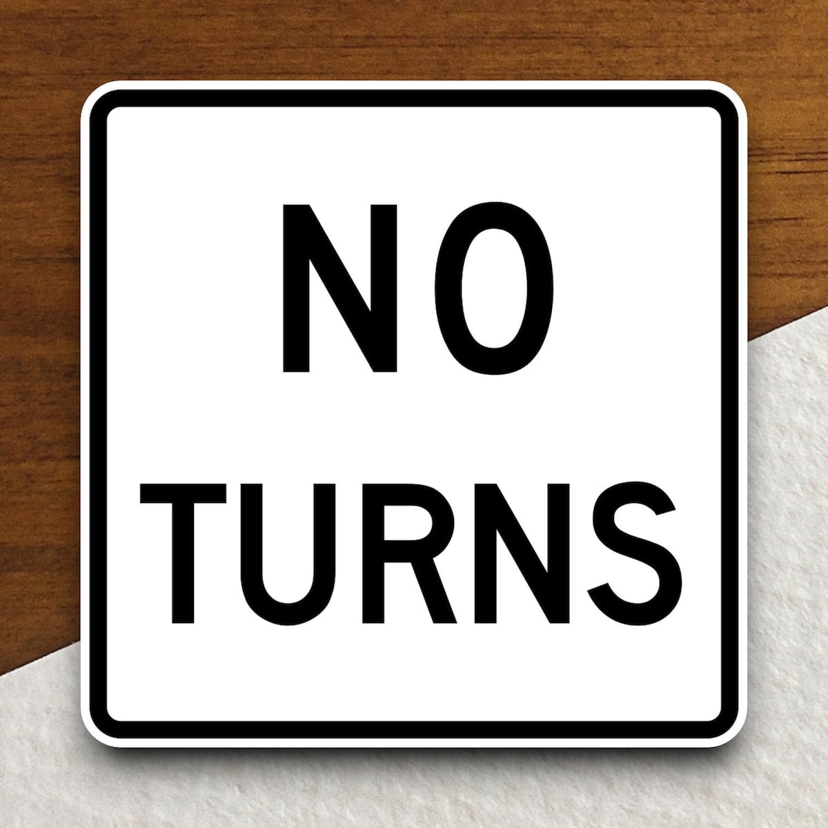 Stickly No Turns Road Sign Stickers, Traffic Sticker, Road Sign ...