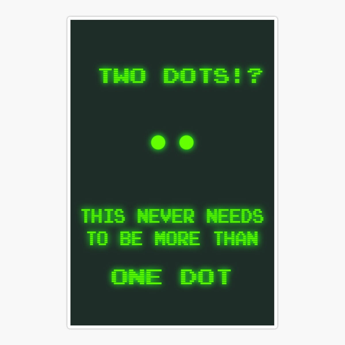 Stickly Two Dots!? Sticker, Phone Decal Water Bottle Stickers Car ...