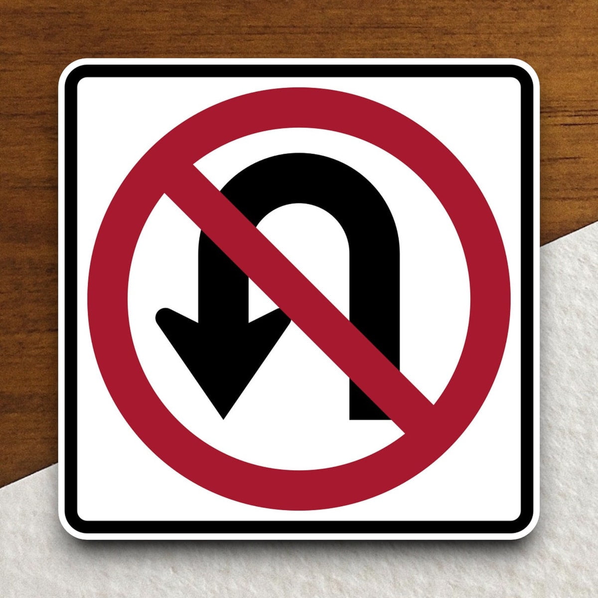 Stickly No U-Turn Road Sign Stickers, Traffic Sticker, Road Sign ...
