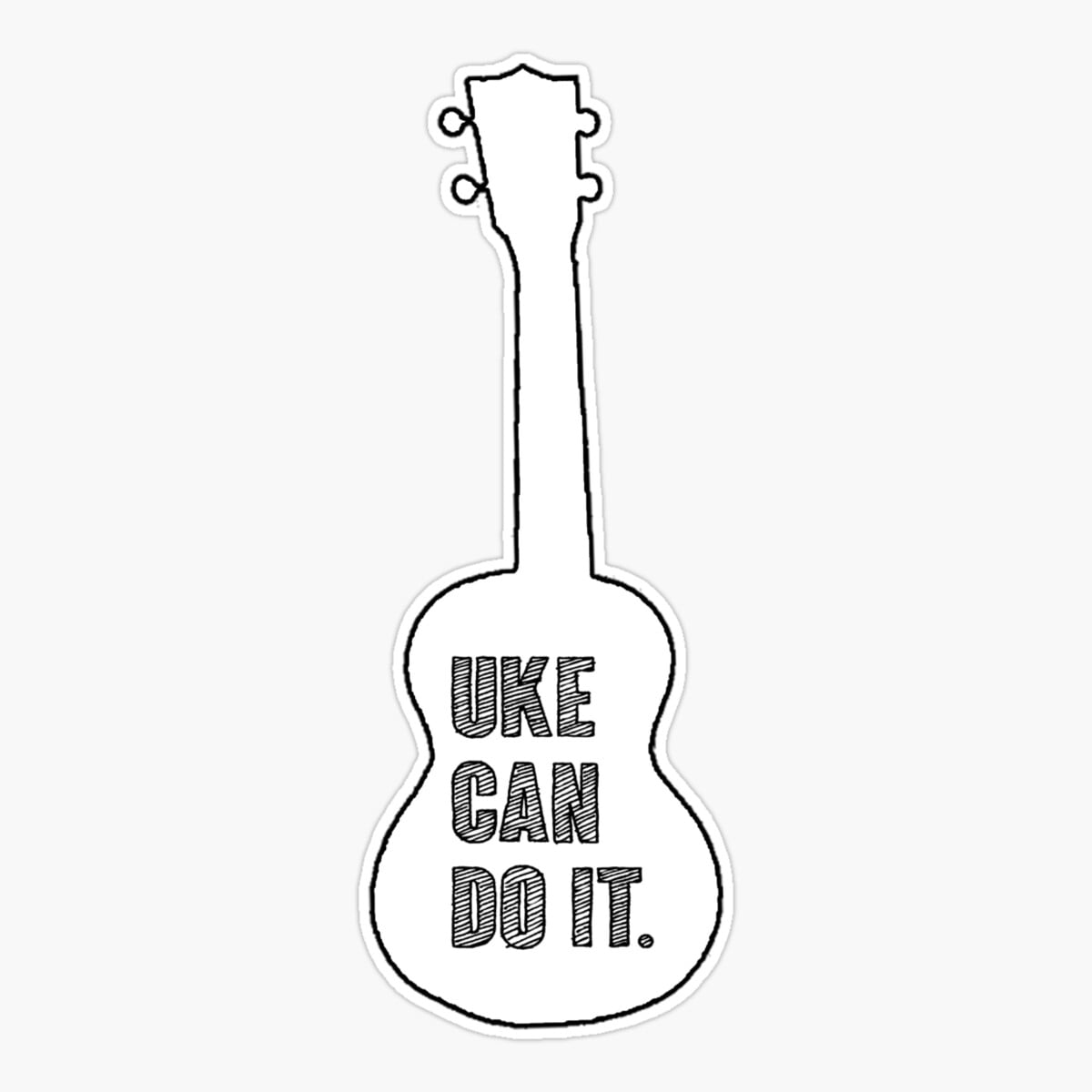 Stickly Ukulele Sticker Sticker, Phone Decal Water Bottle Stickers Car ...