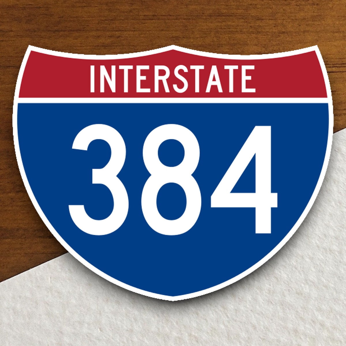 Stickly United States Road Sign Interstate Route I-384 Sticker ...