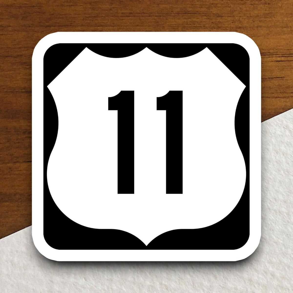 Stickly United States Route 11 Road Sign Sticker, Road Trip Sticker ...