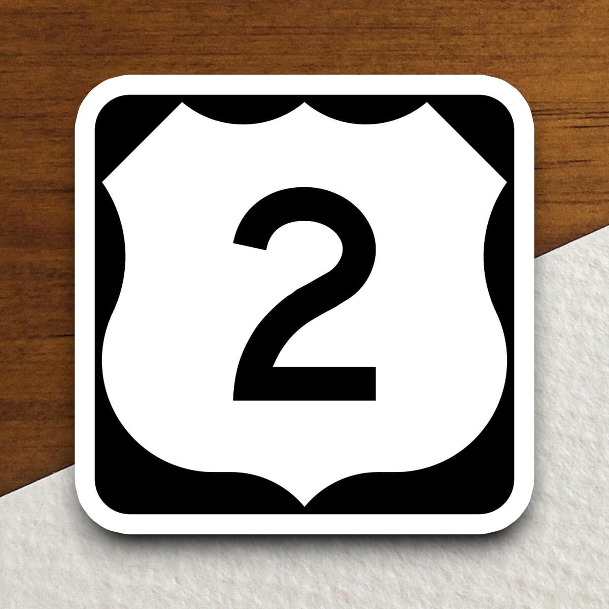 Stickly United States Route 2 Road Sign Sticker, Road Trip Sticker ...