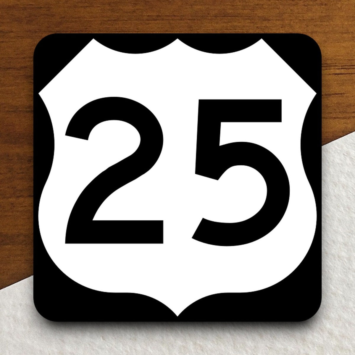 Stickly United States Route 25 Road Sign Sticker, Road Trip Sticker ...