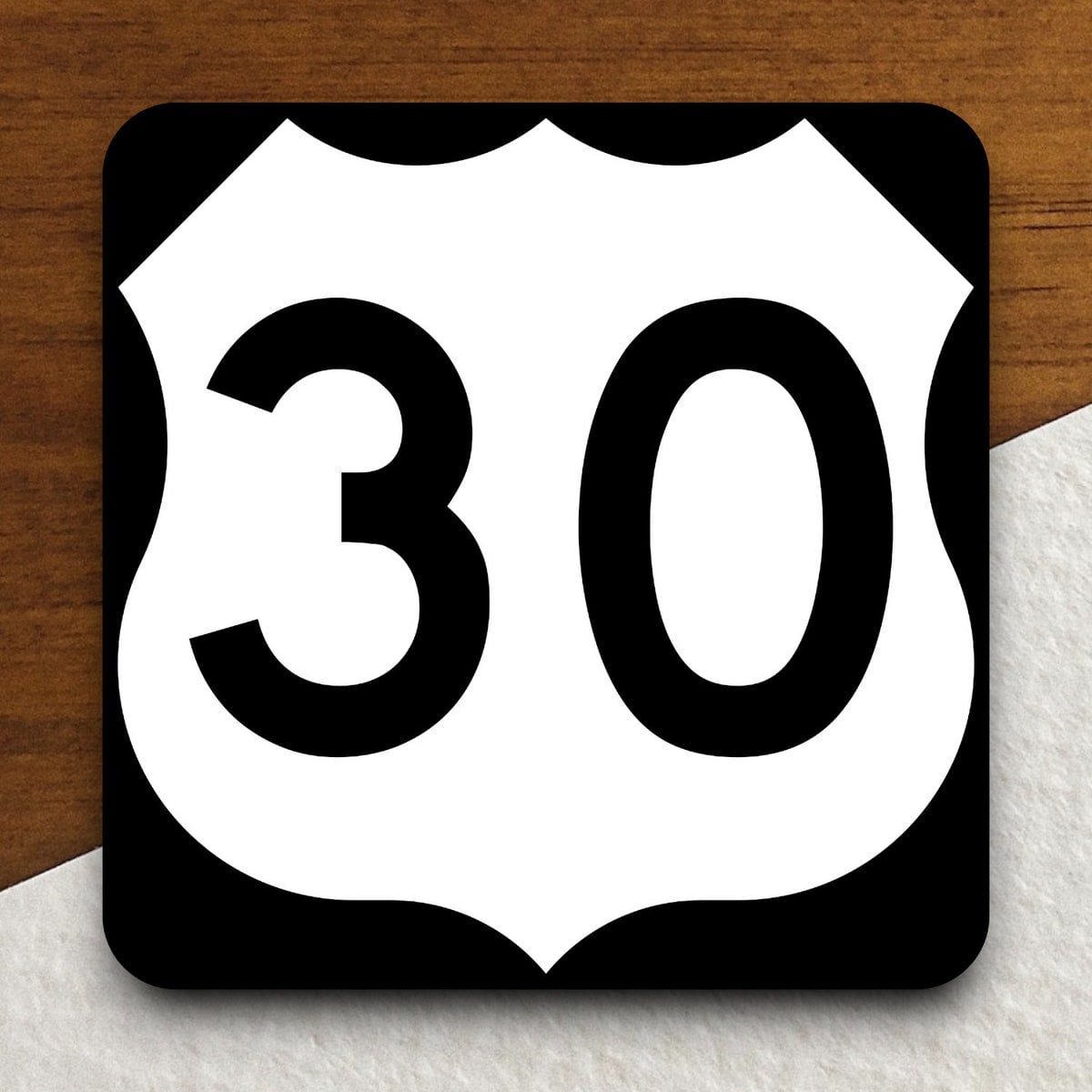 Stickly United States Route 30 Road Sign Sticker, Road Trip Sticker ...