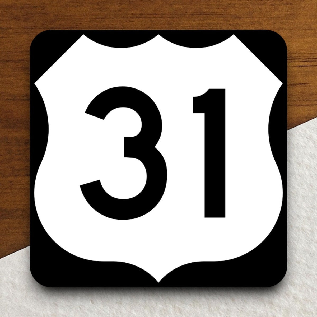 Stickly United States Route 31 Road Sign Sticker, Road Trip Sticker ...
