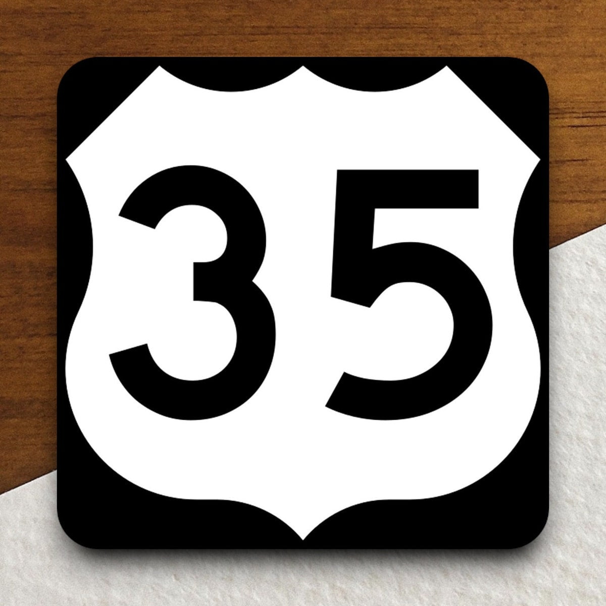 Stickly United States Route 35 Road Sign Sticker, Road Trip Sticker ...