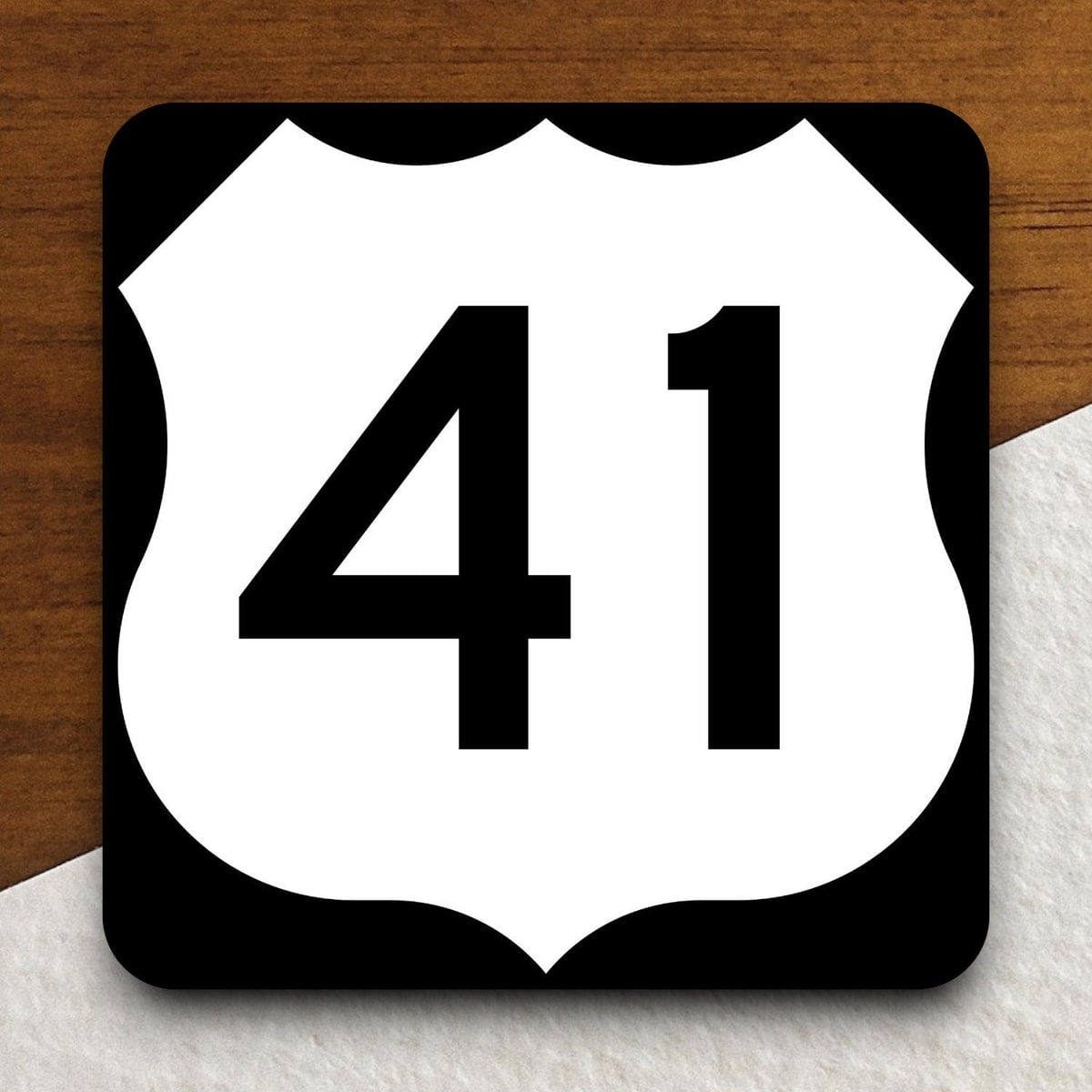 Stickly United States Route 41 Road Sign Sticker, Road Trip Sticker ...