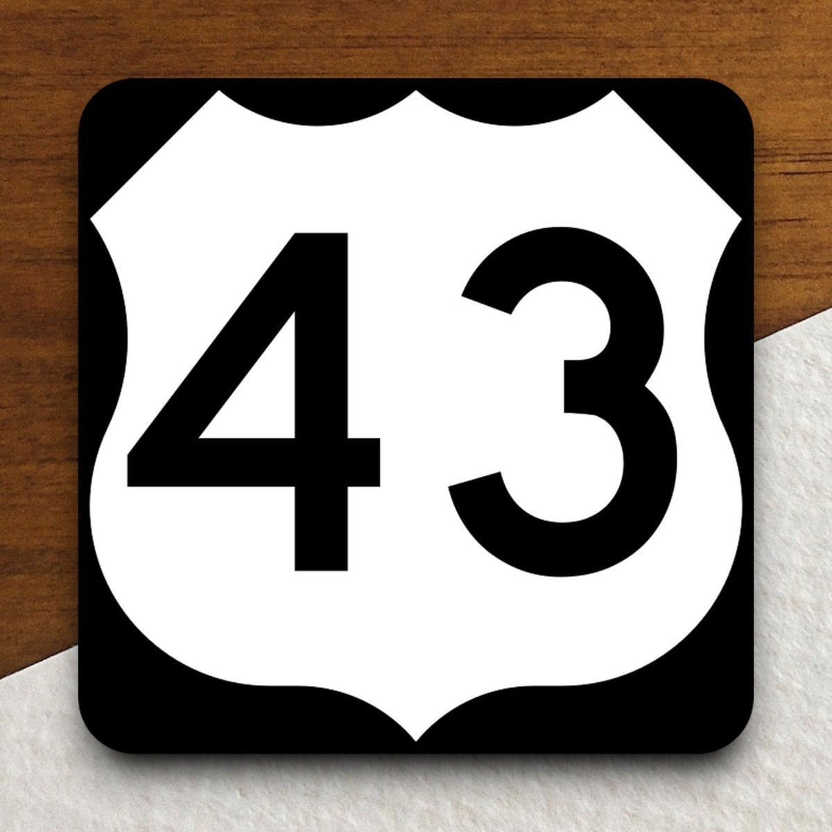 Stickly United States Route 43 Road Sign Sticker, Road Trip Sticker ...