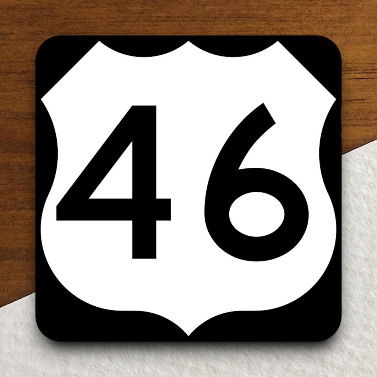 Stickly United States Route 46 Road Sign Sticker, Road Trip Sticker ...