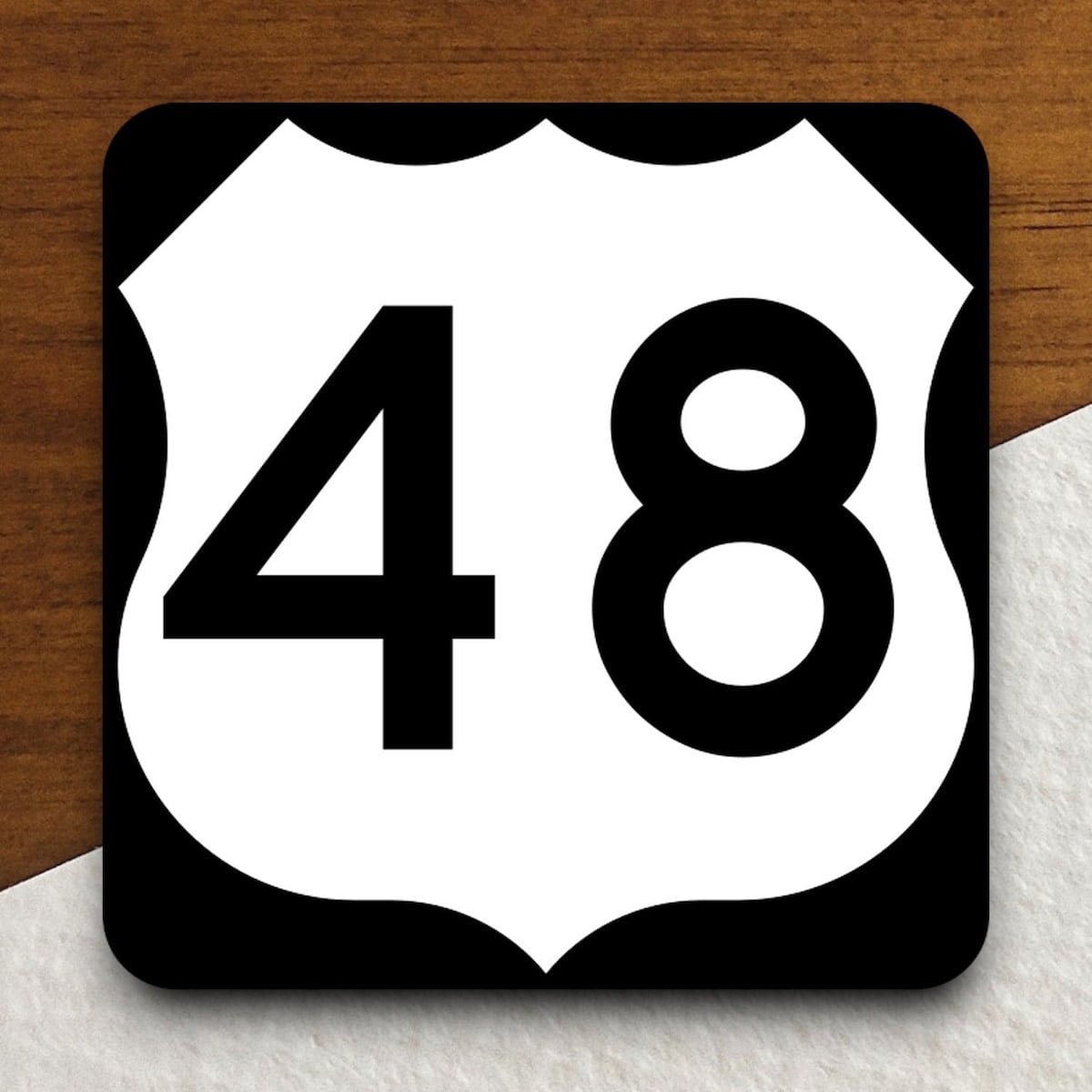 Stickly United States Route 48 Road Sign Sticker, Road Trip Sticker ...