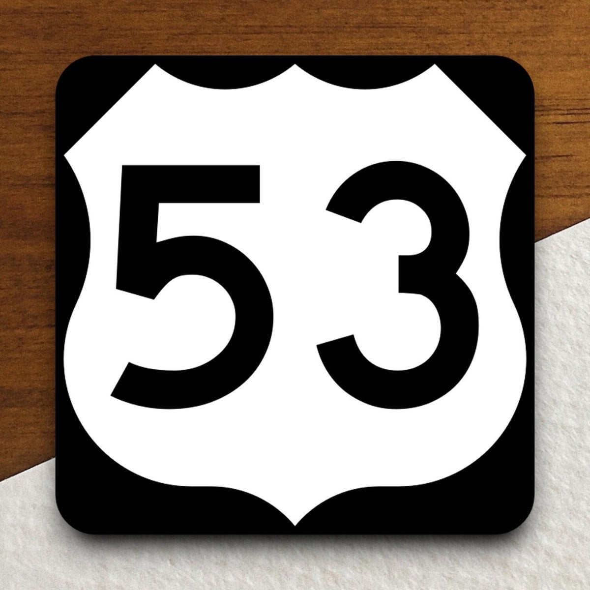 Stickly United States Route 53 Road Sign Sticker, Road Trip Sticker ...