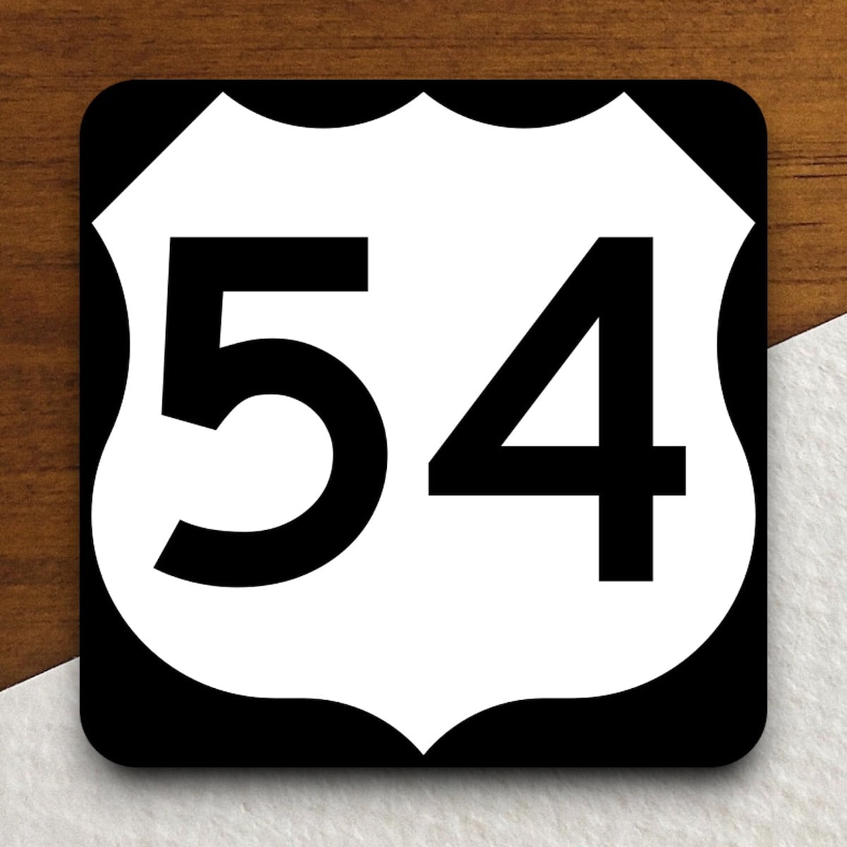 Stickly United States Route 54 Road Sign Sticker, Road Trip Sticker ...