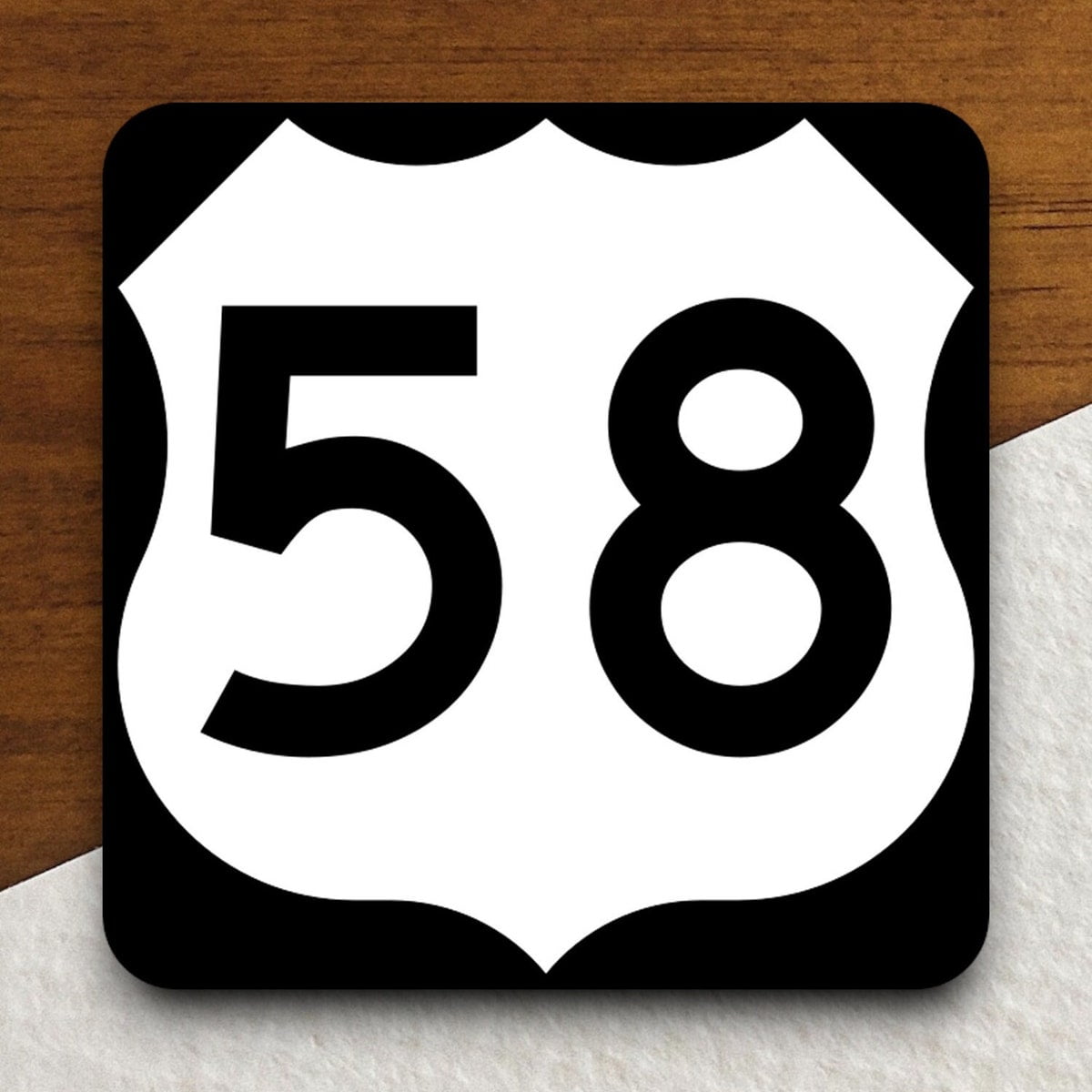 Stickly United States Route 58 Road Sign Sticker, Road Trip Sticker ...
