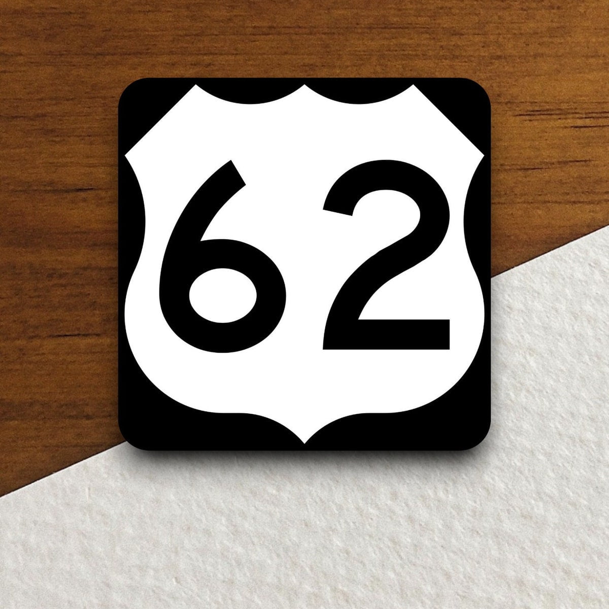 Stickly United States Route 62 Road Sign Sticker, Road Trip Sticker ...