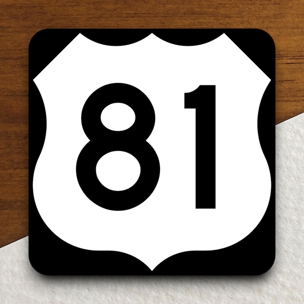 Stickly United States Route 81 Road Sign Sticker, Road Trip Sticker ...
