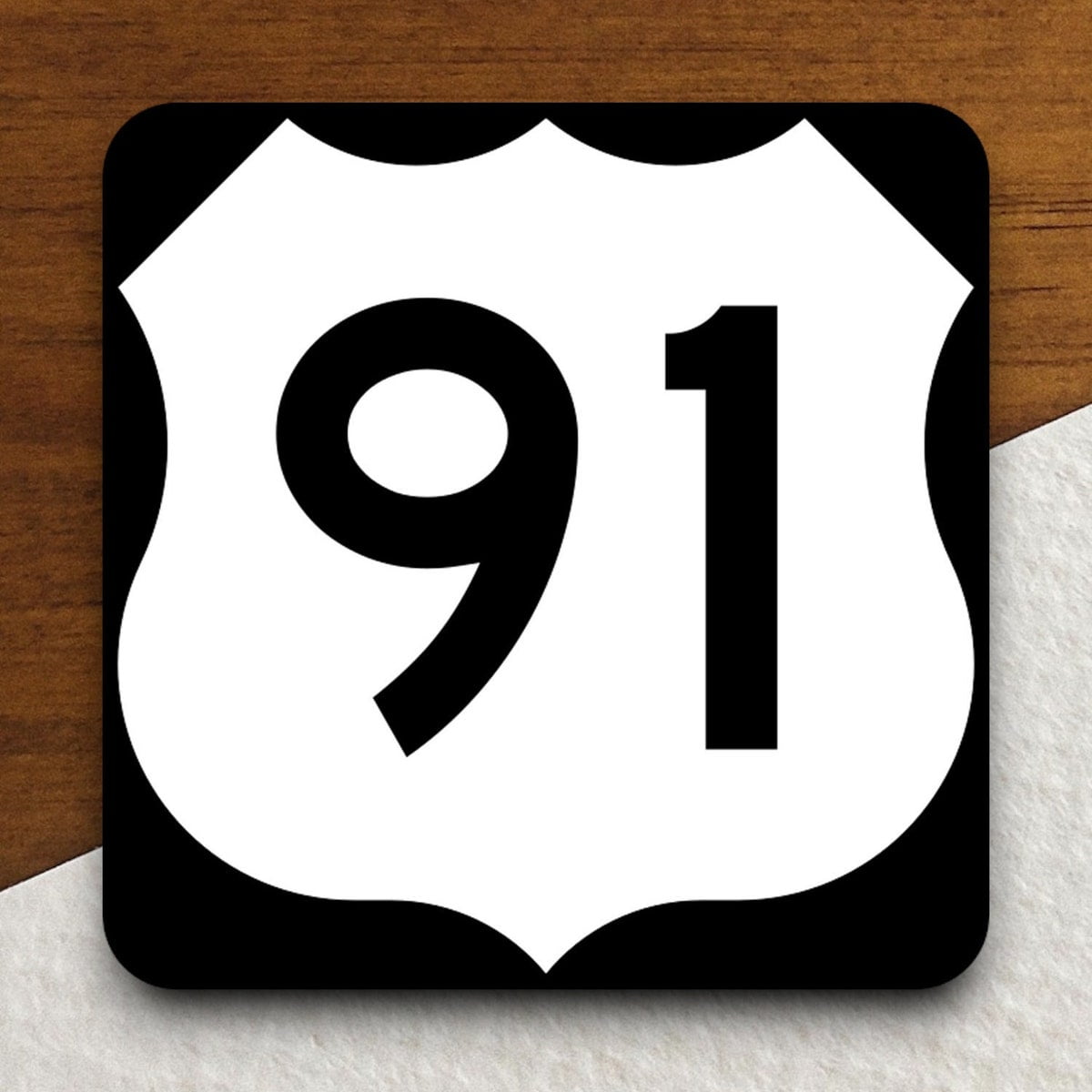 Stickly United States Route 91 Road Sign Sticker, Road Trip Sticker ...