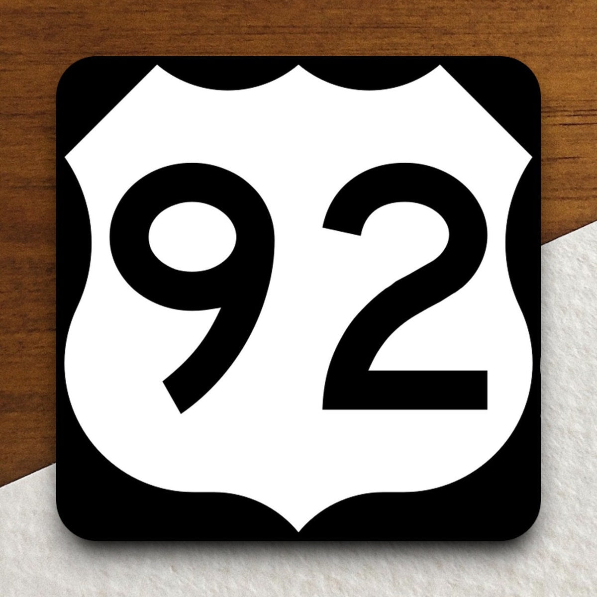 Stickly United States Route 92 Road Sign Sticker, Road Trip Sticker ...