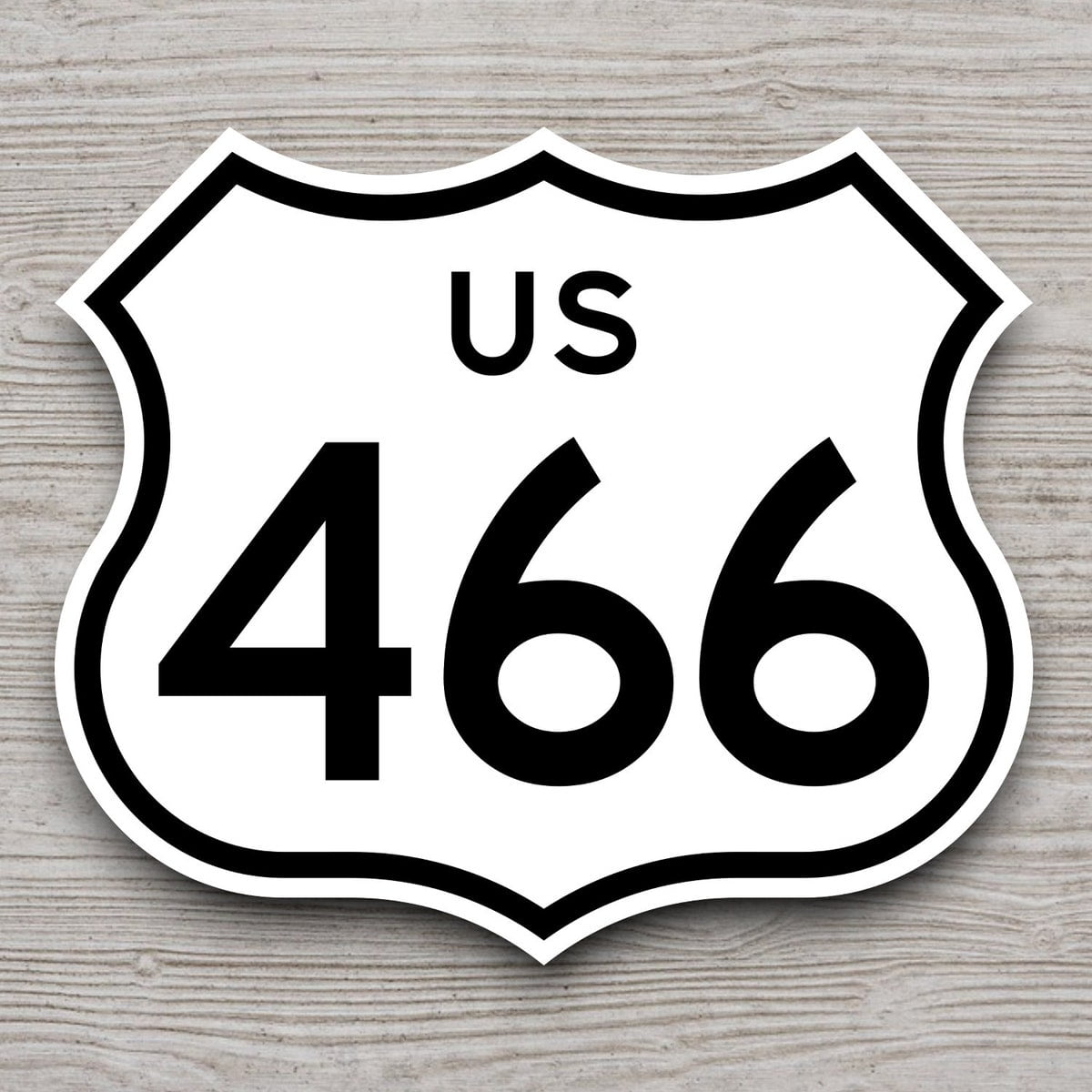 Stickly United States U.S. Route 466 Road Sign Sticker, Road Trip ...