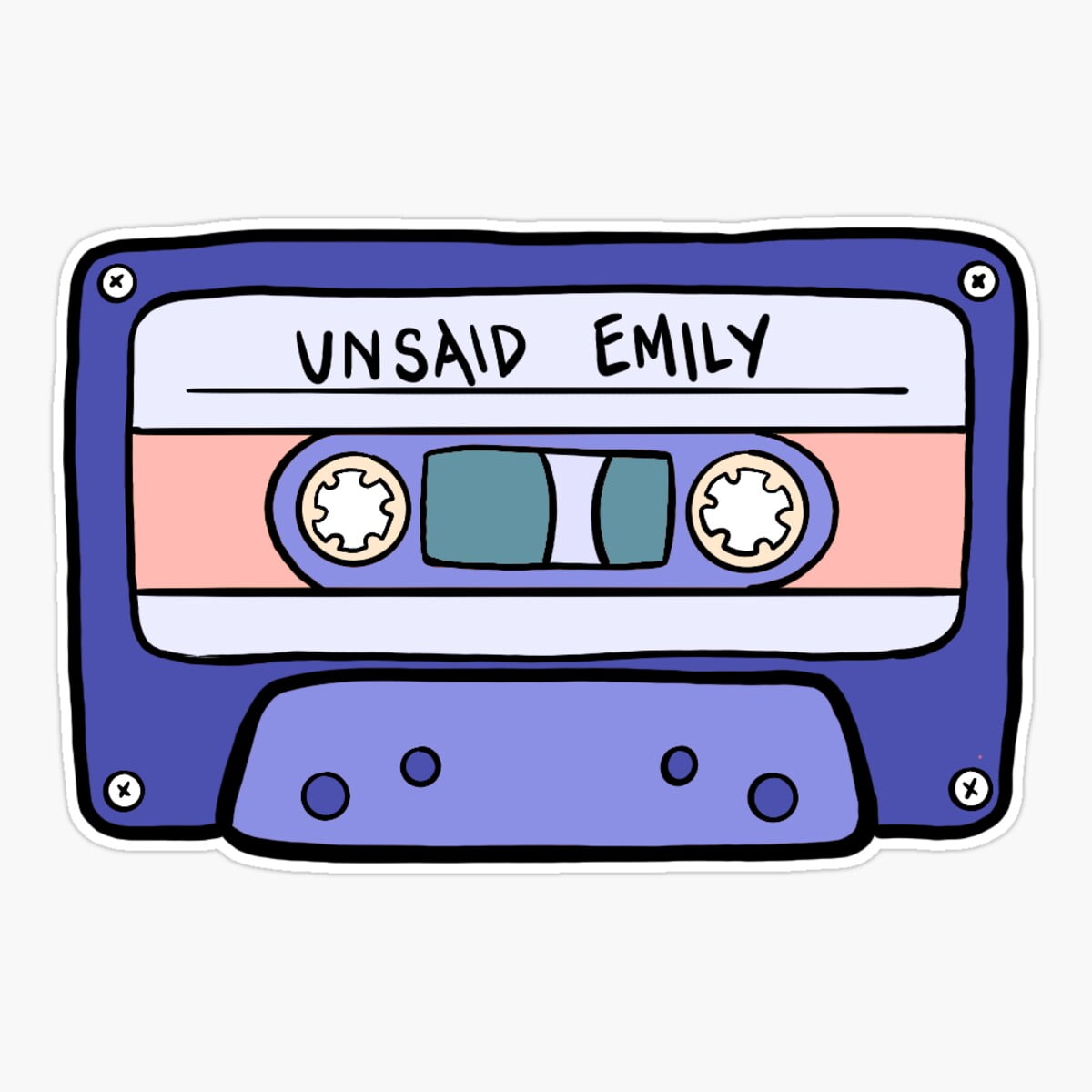 Stickly Unsaid Emily Tape Sticker, Phone Decal Water Bottle Stickers ...