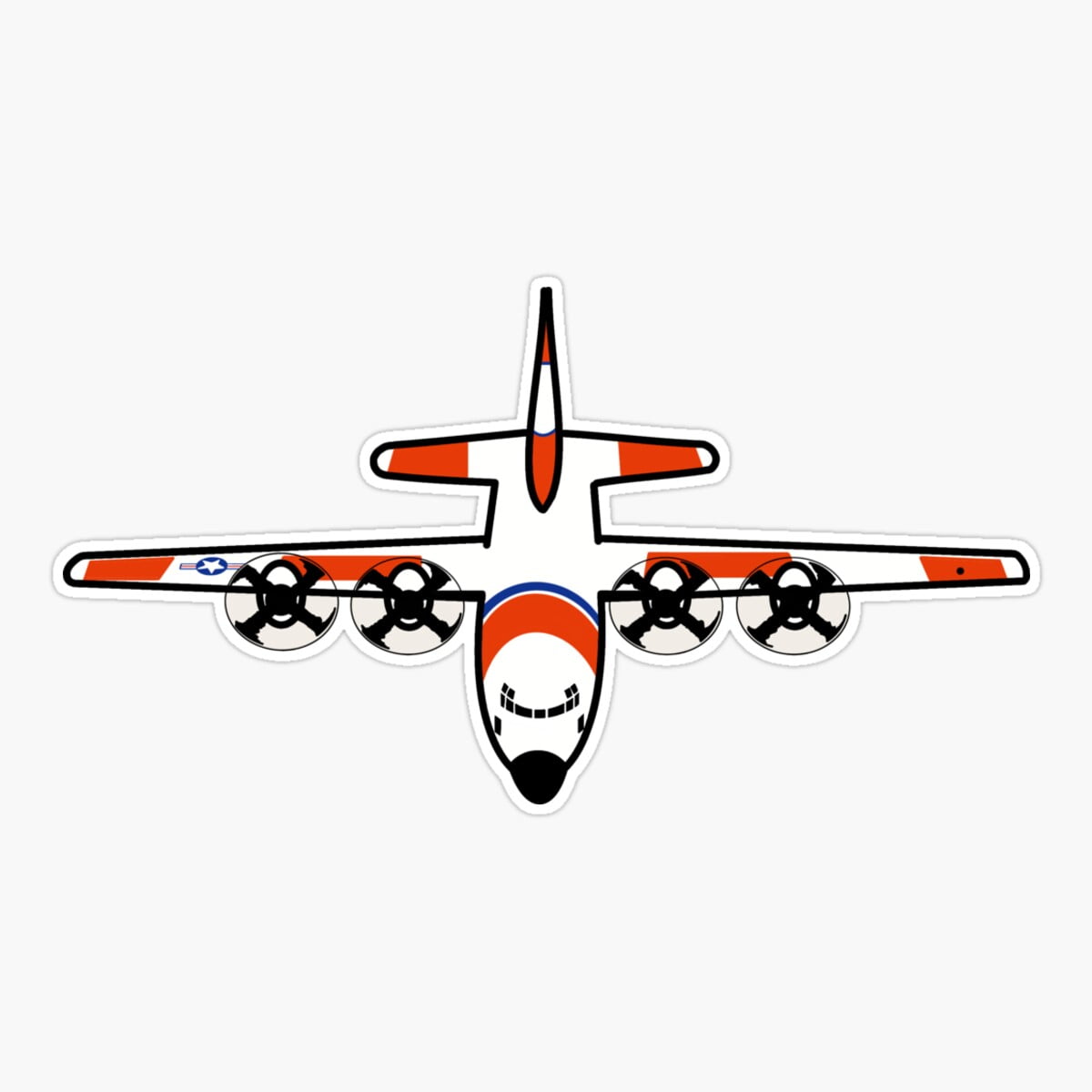 Stickly Us Coast Guard C-130 Hercules Overview Sticker, Phone Decal ...