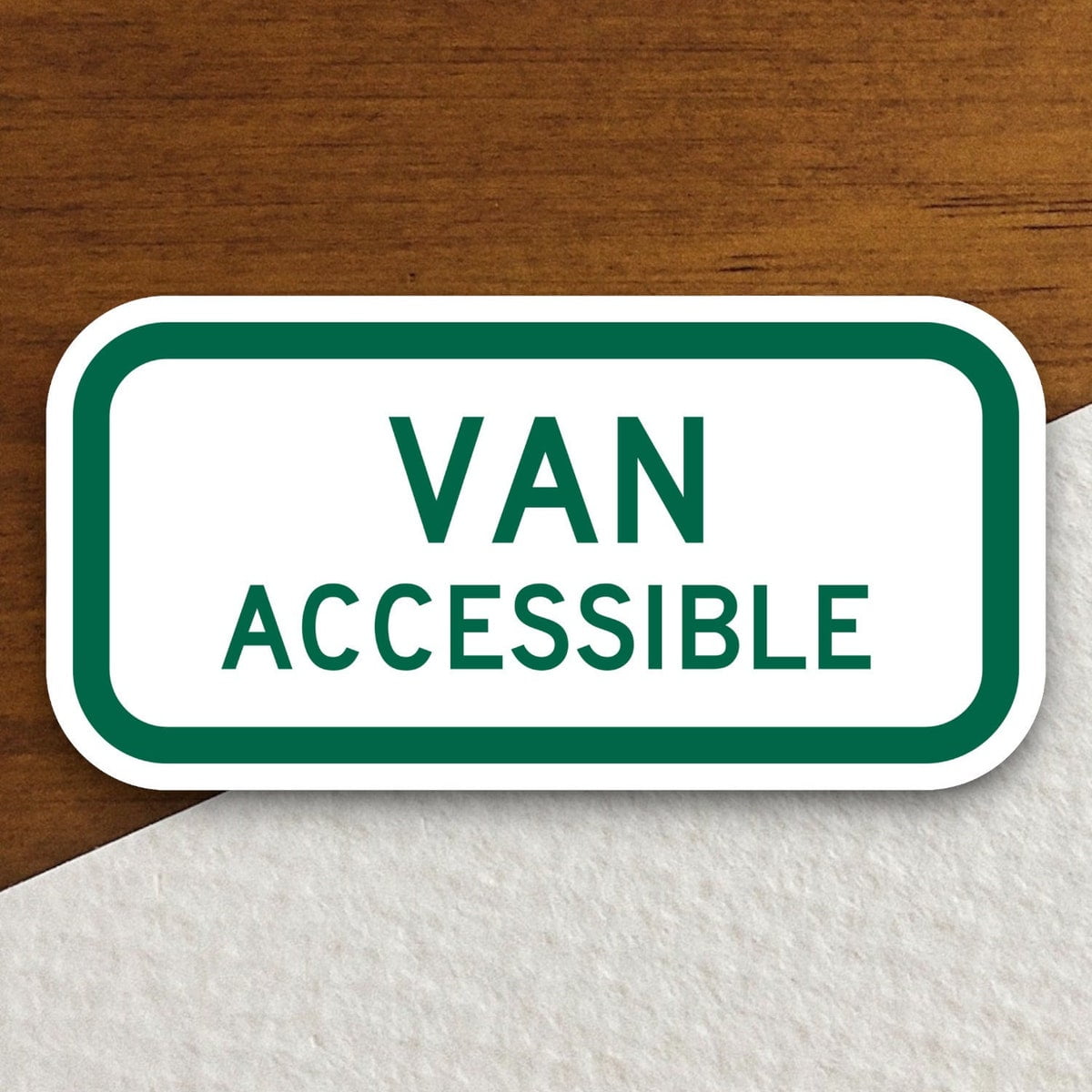 Stickly Van Accessible Handicap Road Sign Stickers, Traffic Sticker ...