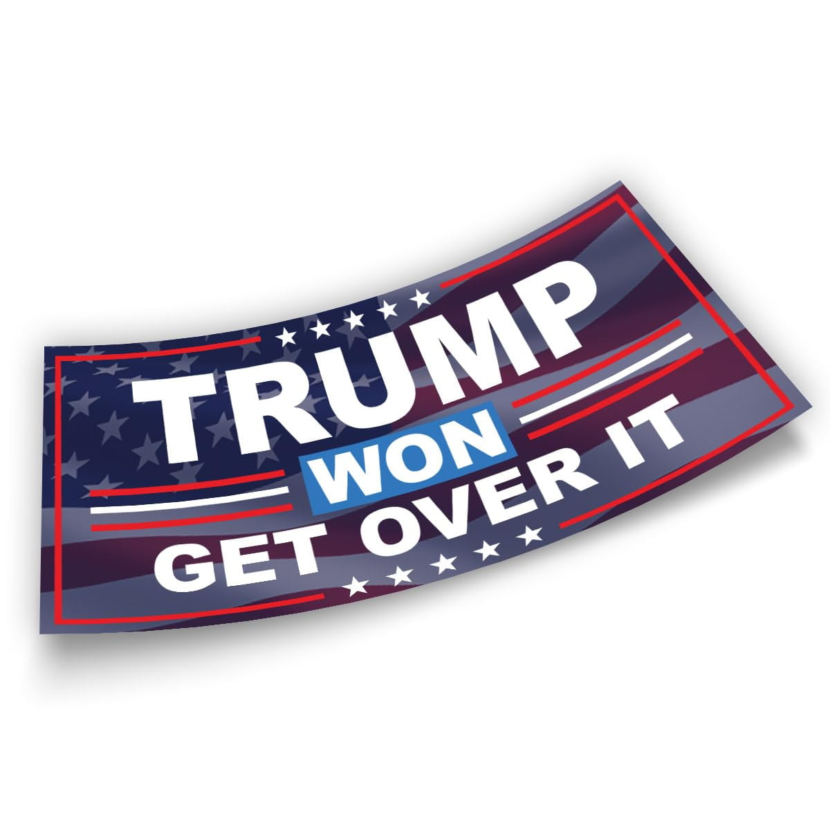 Stickly Vance Bumper Sticker President Sticker Won Get Over It US Flag ...