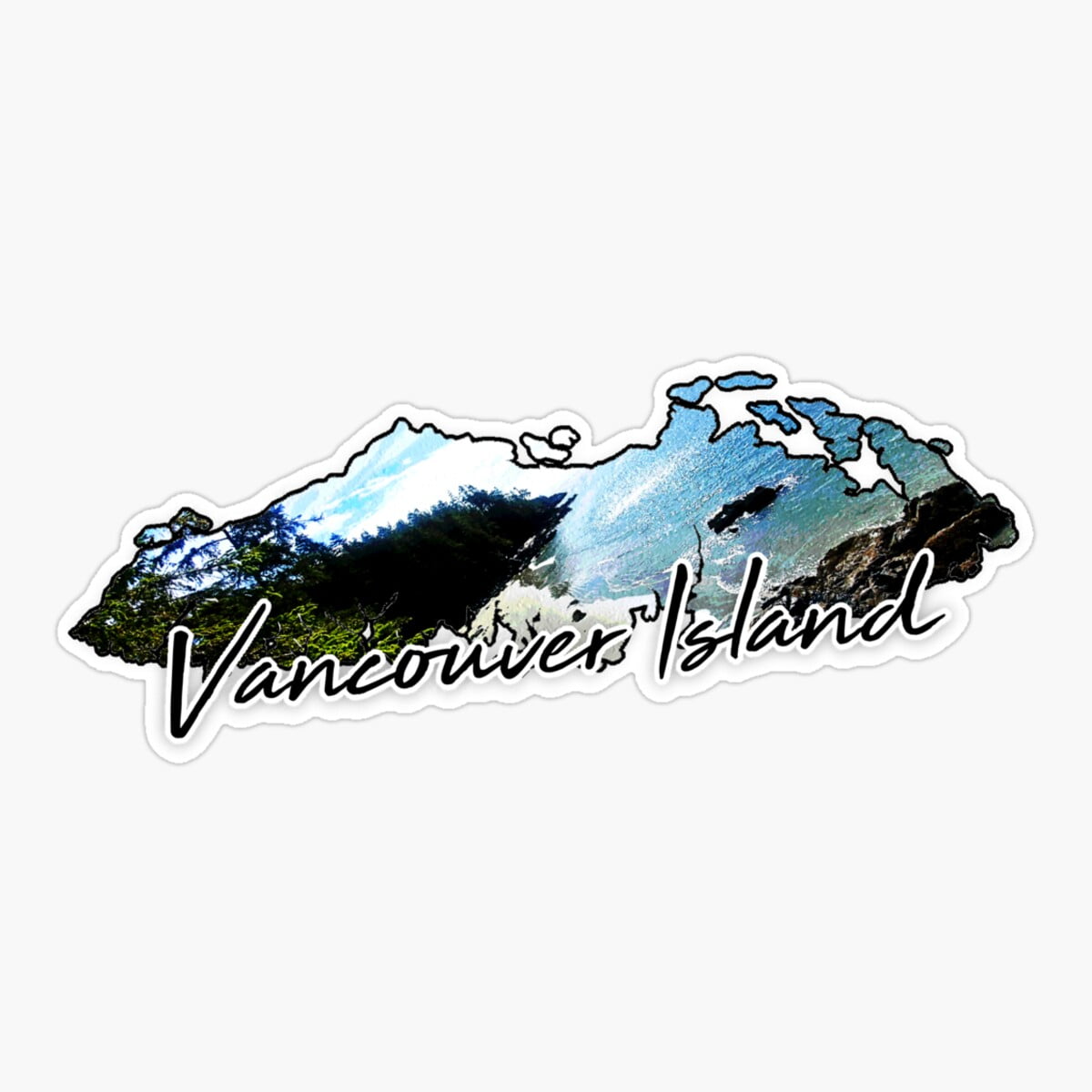 Stickly Vancouver Island Sticker, Phone Decal Water Bottle Stickers Car ...