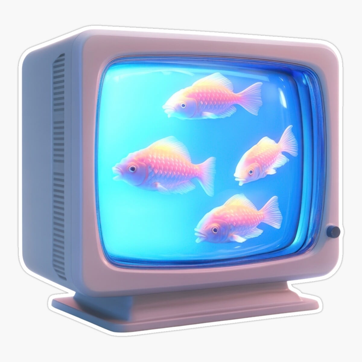 Stickly Vaporwave Computer Aquarium Sticker, Phone Decal Water Bottle ...