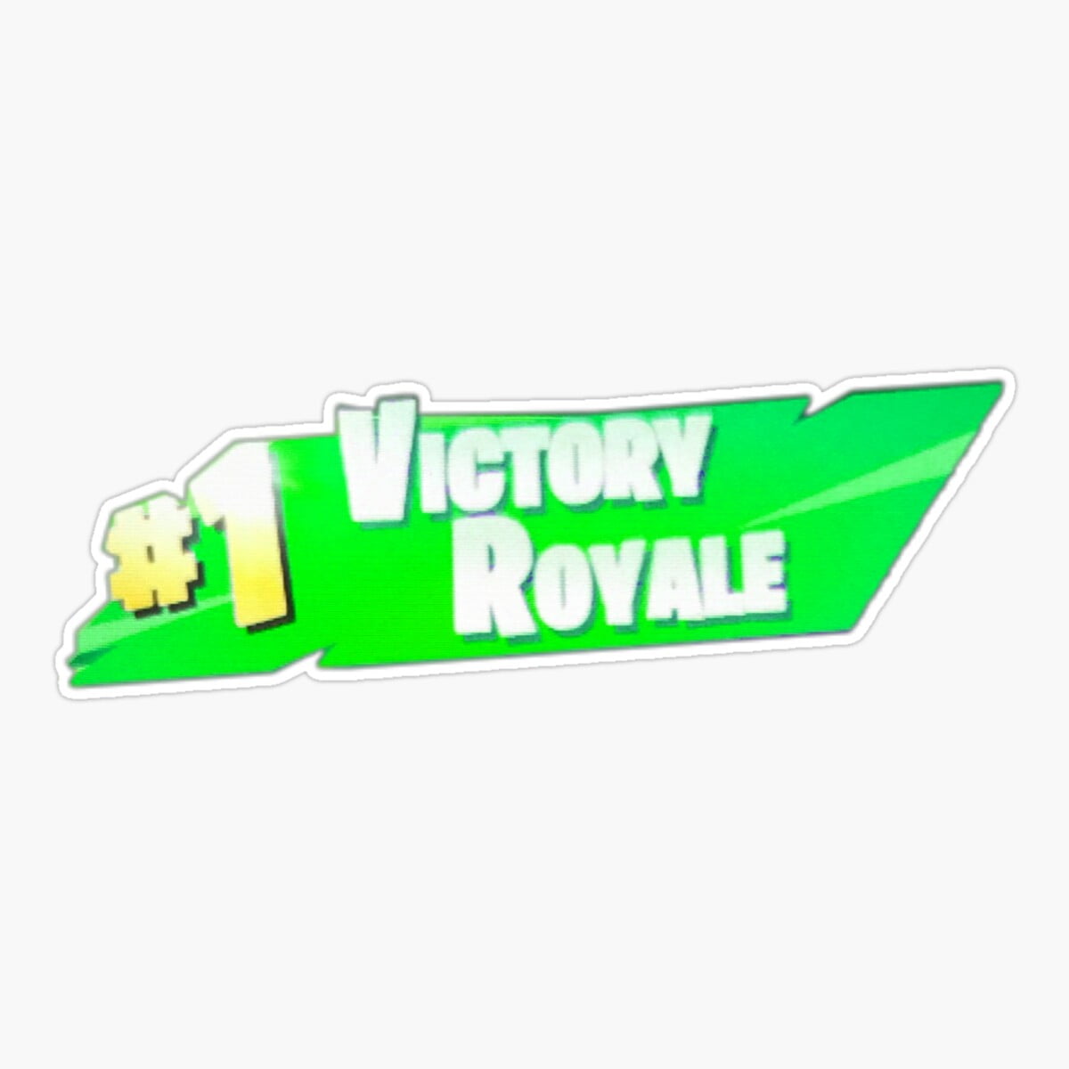 Stickly Victory Royale Green Sticker, Phone Decal Water Bottle Stickers ...