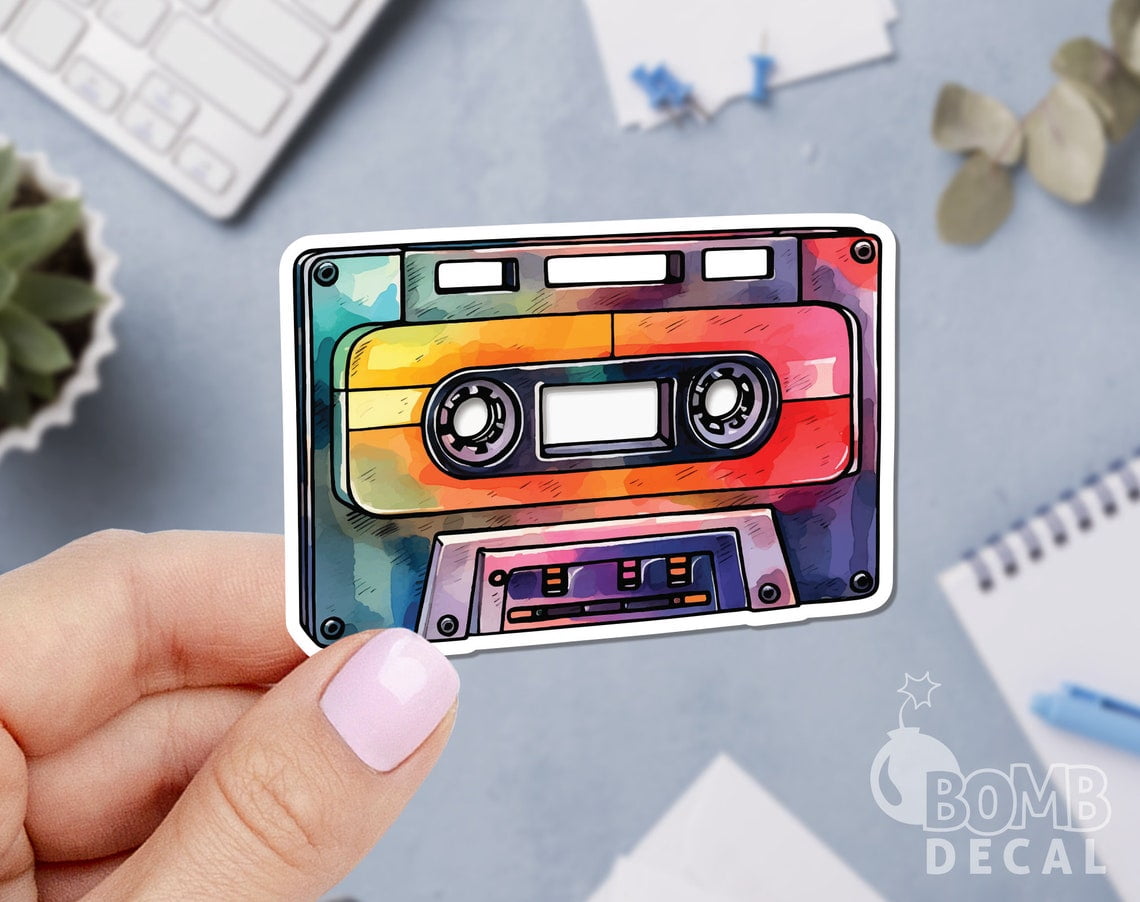 Stickly Vintage Cassette Er, Boombox Er, Music Er, 90S Nostalgia Er ...