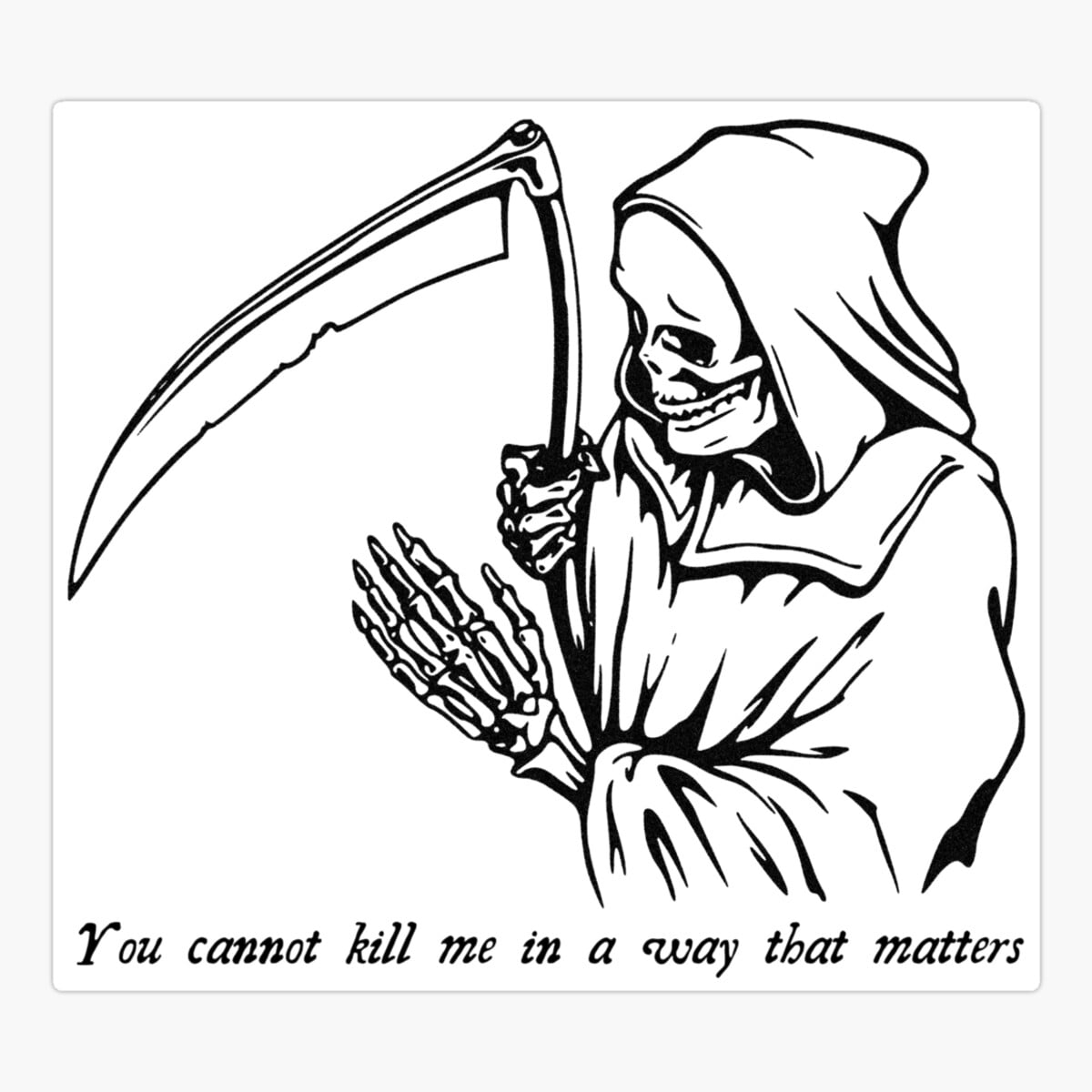 Stickly Vintage Grim Reaper Sticker, Phone Decal Water Bottle Stickers ...