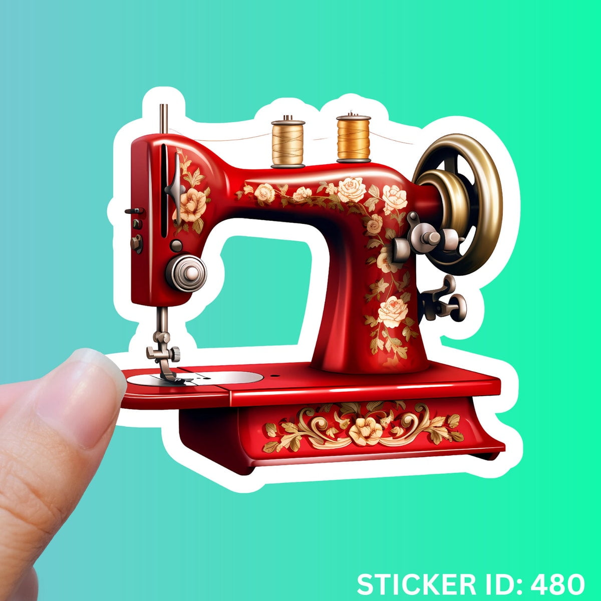Stickly Vintage Sewing Machine Sewing Sticker Vintage Sticker Craft ...