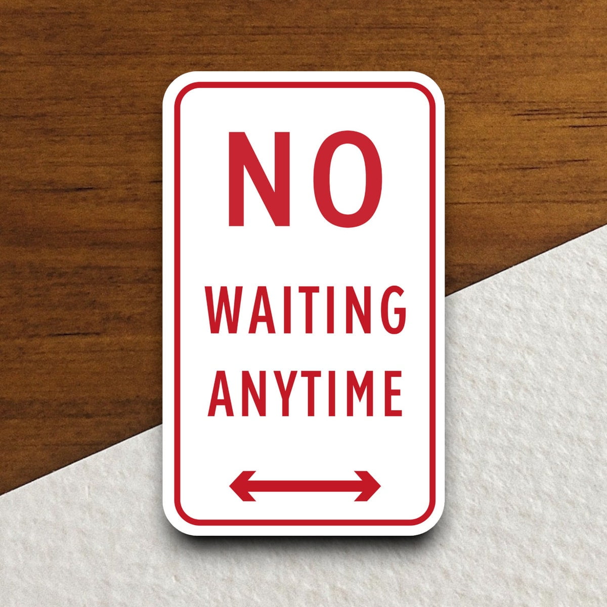 Stickly No Waiting Anytime Road Sign Stickers, Traffic Sticker, Road ...