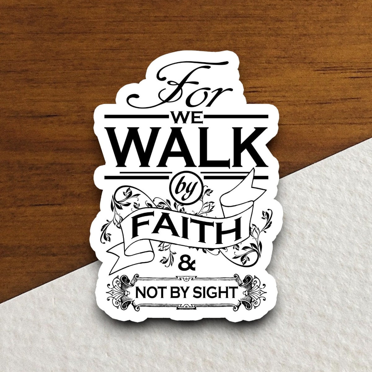 Stickly For We Walk By Faith And Not By Sight Sticker, Religious ...