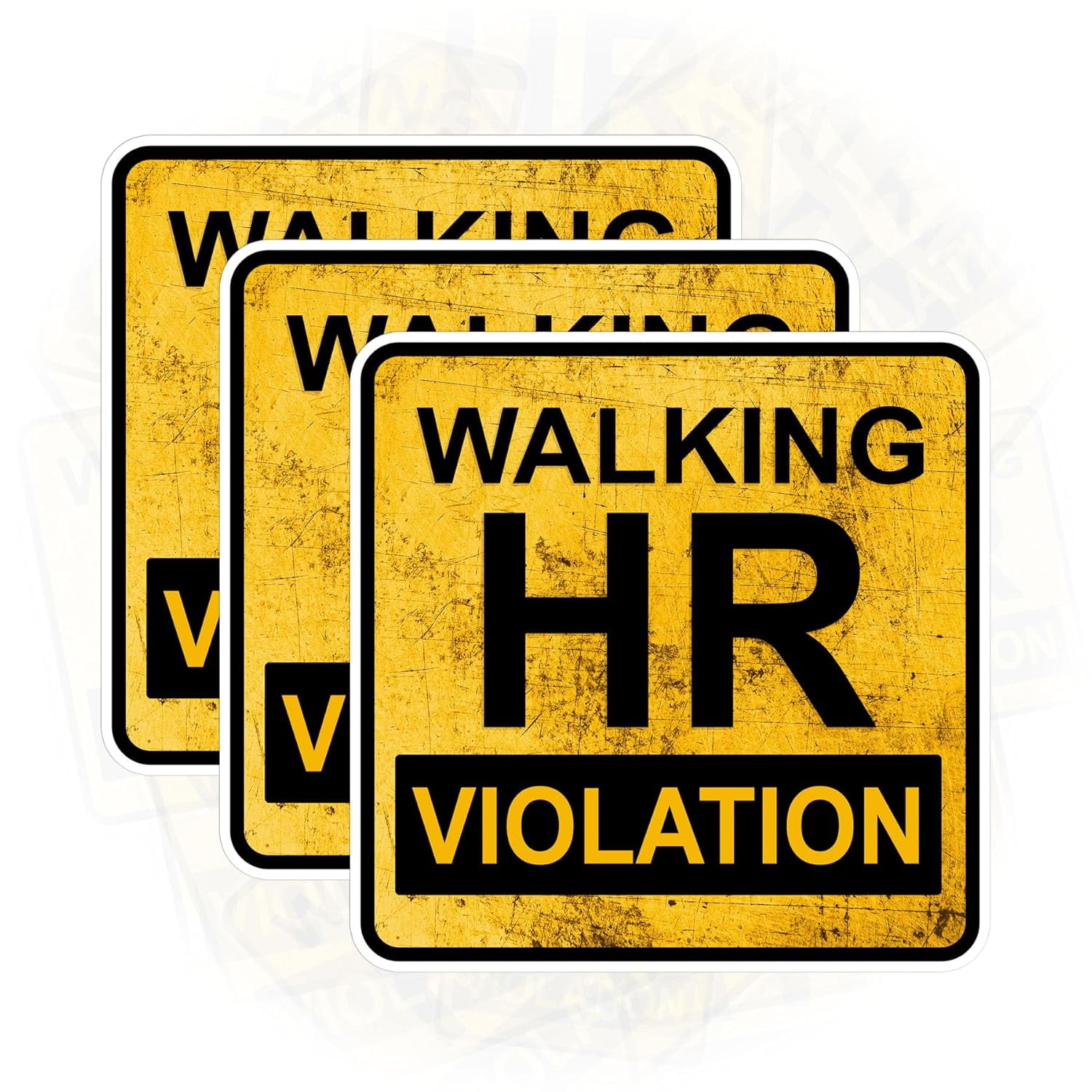 Stickly Walking HR Violation Sticker Funny Retro Human Resources ...