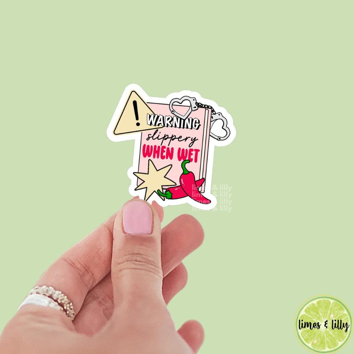 Stickly Warning Slippery When Wet Book Vinyl Er | Bookish Ers | Kindle ...