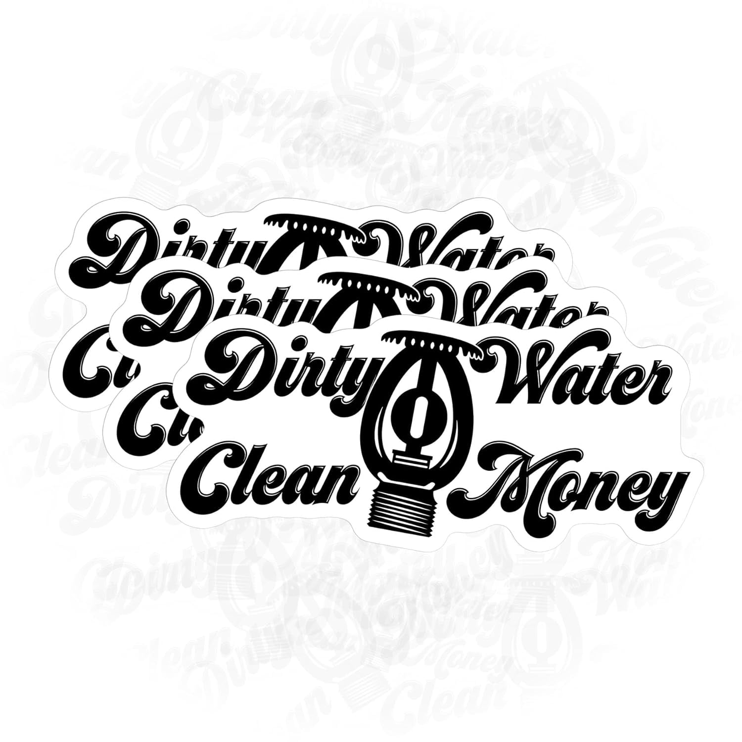 Stickly Water Clean Money Sticker Sprinkler Fitter Decal Tradesman Dad ...