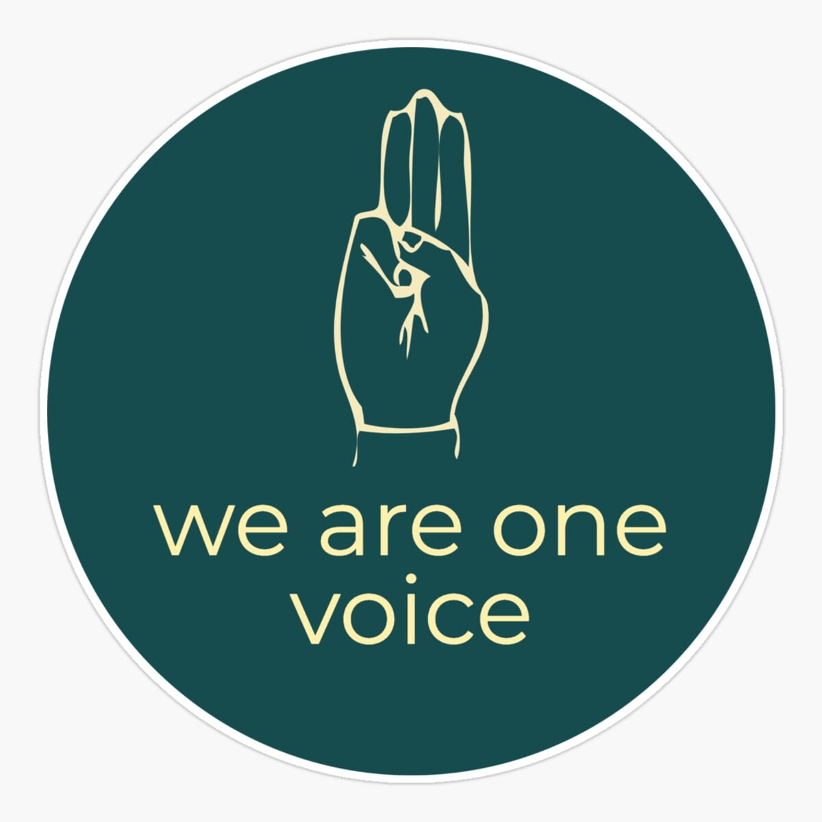 Stickly We Are One Voice - Girl Scout Song Sticker, Phone Decal Water ...
