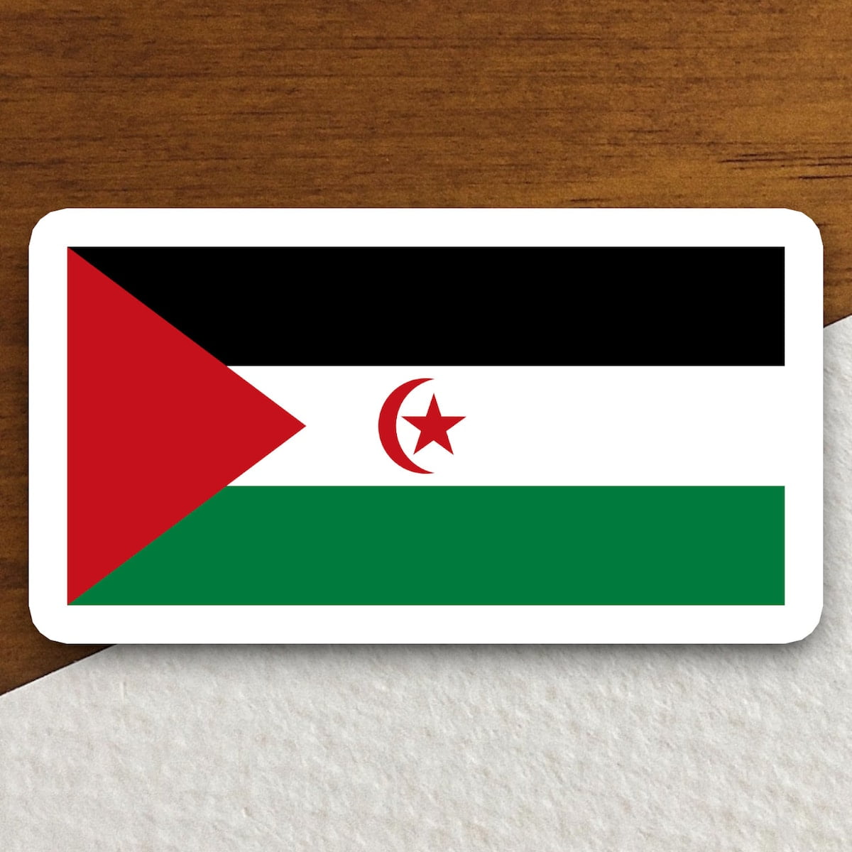 Stickly Western Sahara Country Flag Sticker, International Country ...