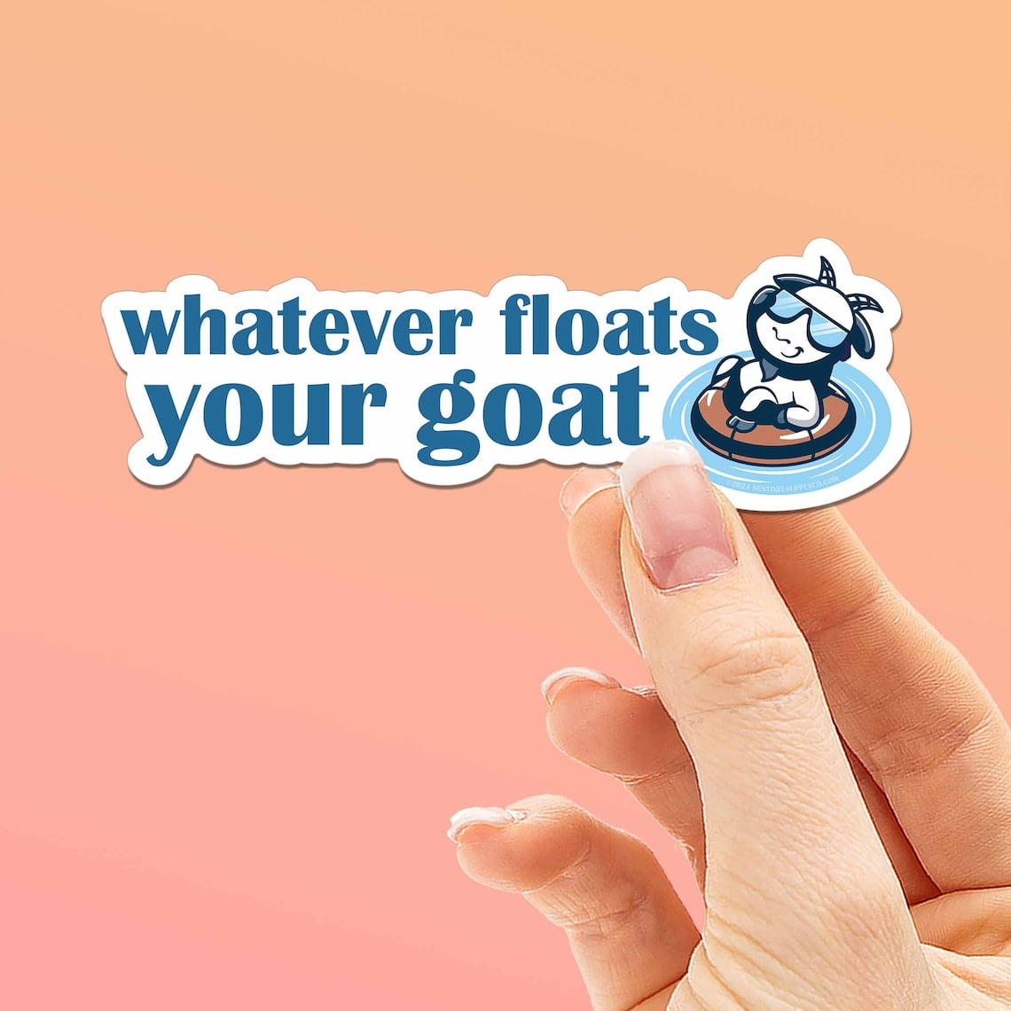 Stickly Whatever Floats Your Goat Er For Hydroflask - Funny Quote Decal For Laptop - Cute Gift ...