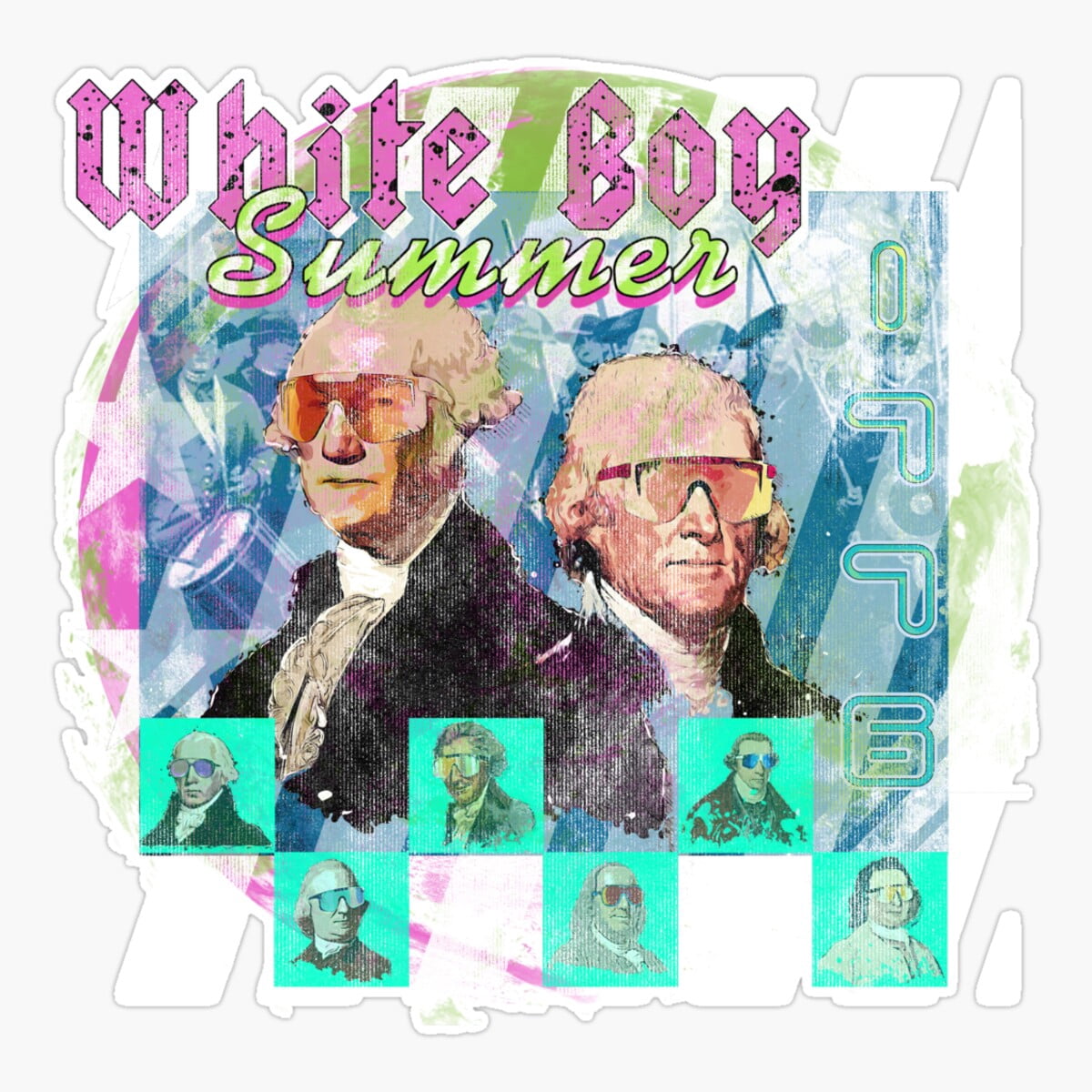 Stickly White Boy Summer Sticker, Phone Decal Water Bottle Stickers Car ...