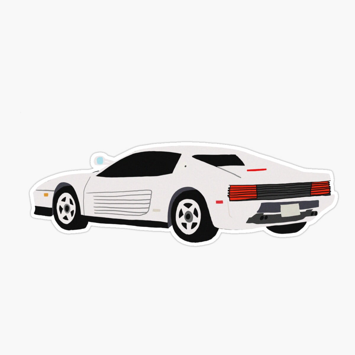 Stickly White Sticker, Phone Decal Water Bottle Stickers Car Decals ...