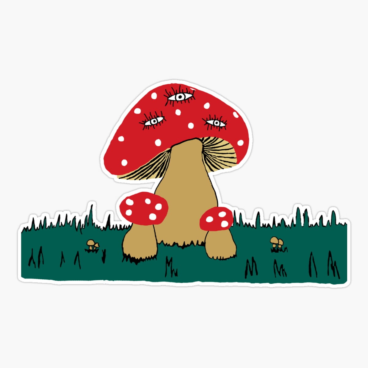 Stickly Wise Magic Mushroom Sticker, Phone Decal Water Bottle Stickers ...