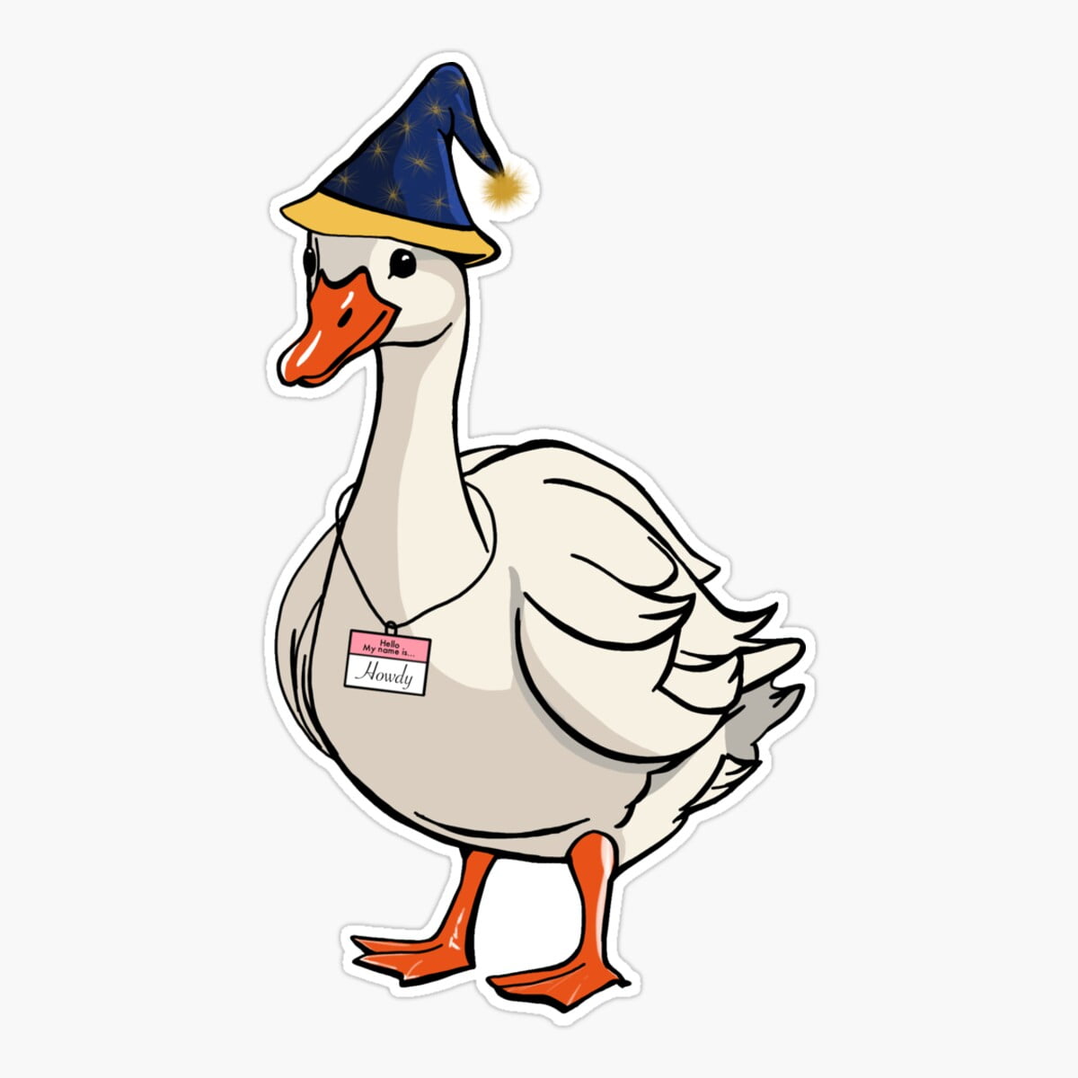Stickly Wizard Goose Sticker, Phone Decal Water Bottle Stickers Car ...