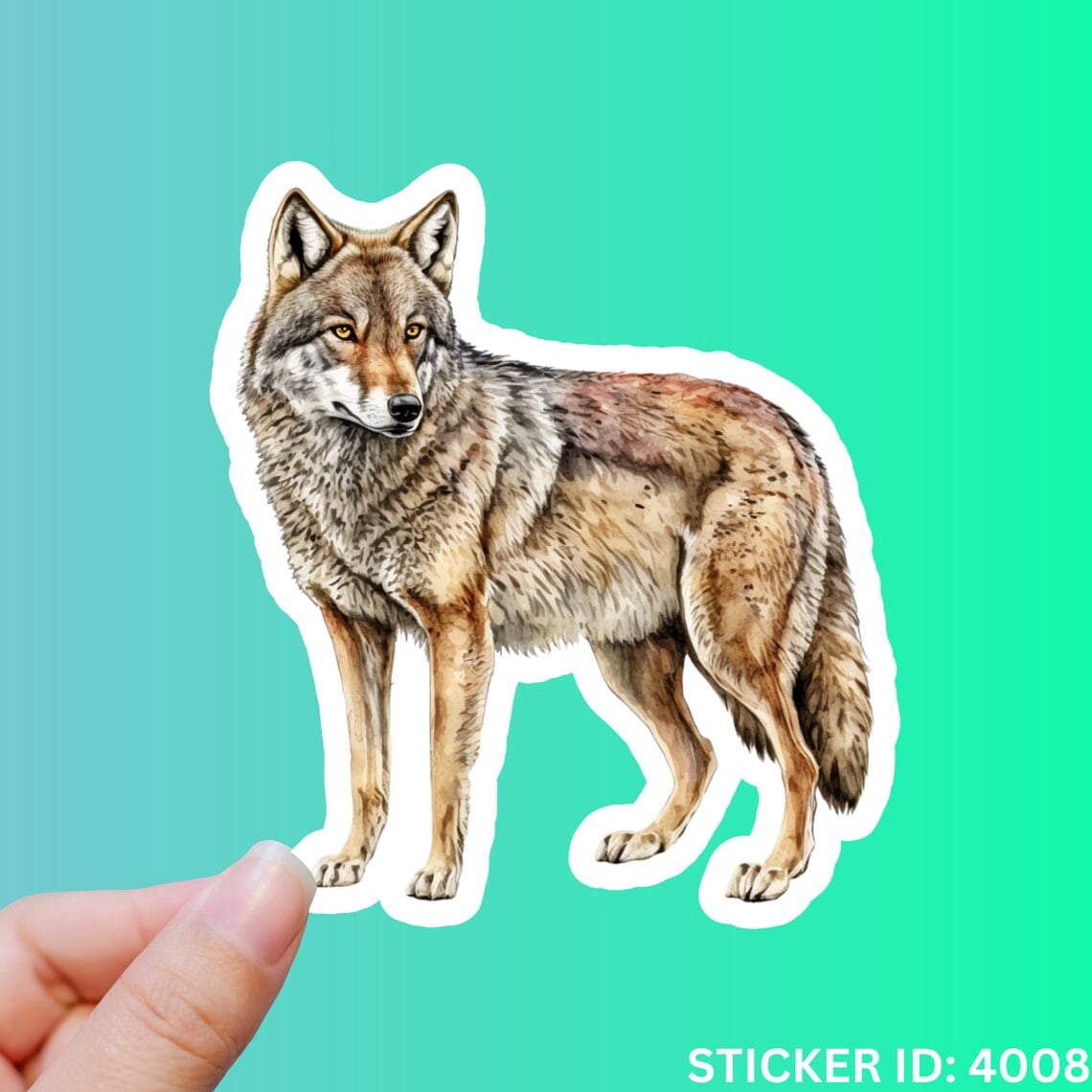 Stickly Wolf er, Forest Animal Decal, Water Bottle er, Coffee Mug er ...
