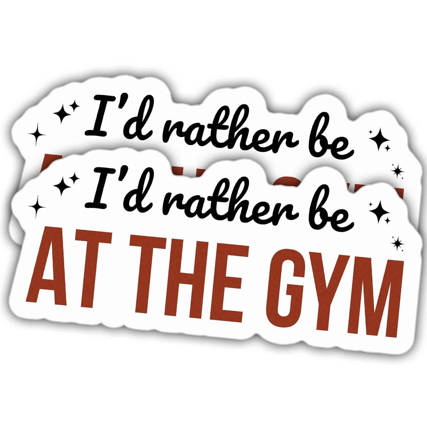 Stickly Workout Stickers Gymer Decals I'd Rather Be at The Gym Vinyl ...