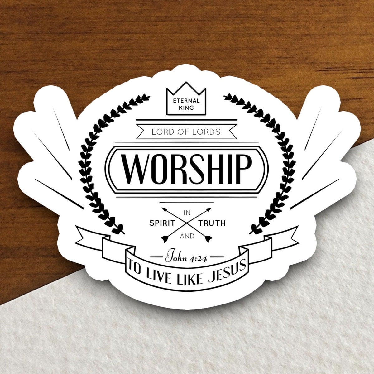 Stickly Worship To Live Like Sticker, Religious Sticker, Faith Sticker ...